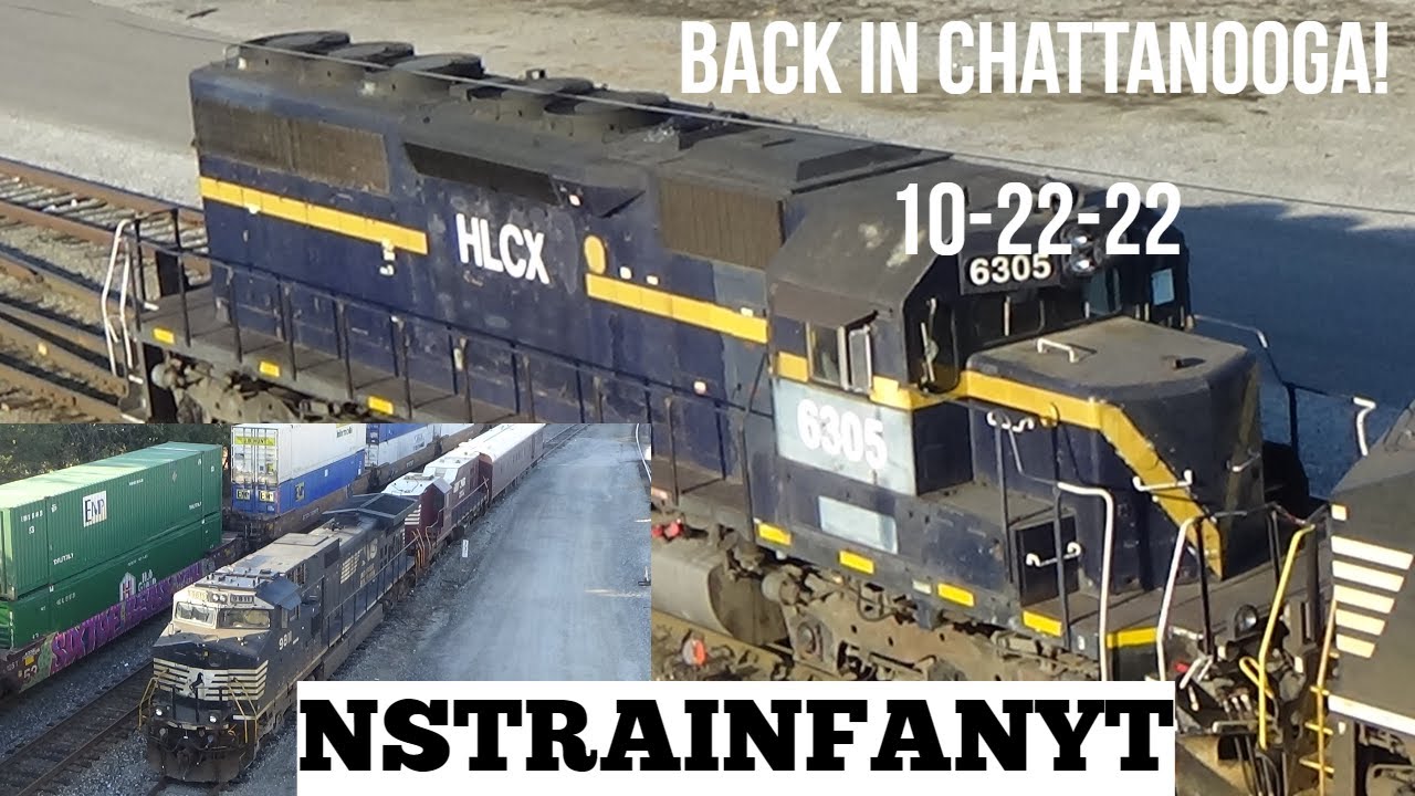 Awesome Trains at Chattanooga, TN! (ft. HLCX #6305 & NS Geometry Train ...