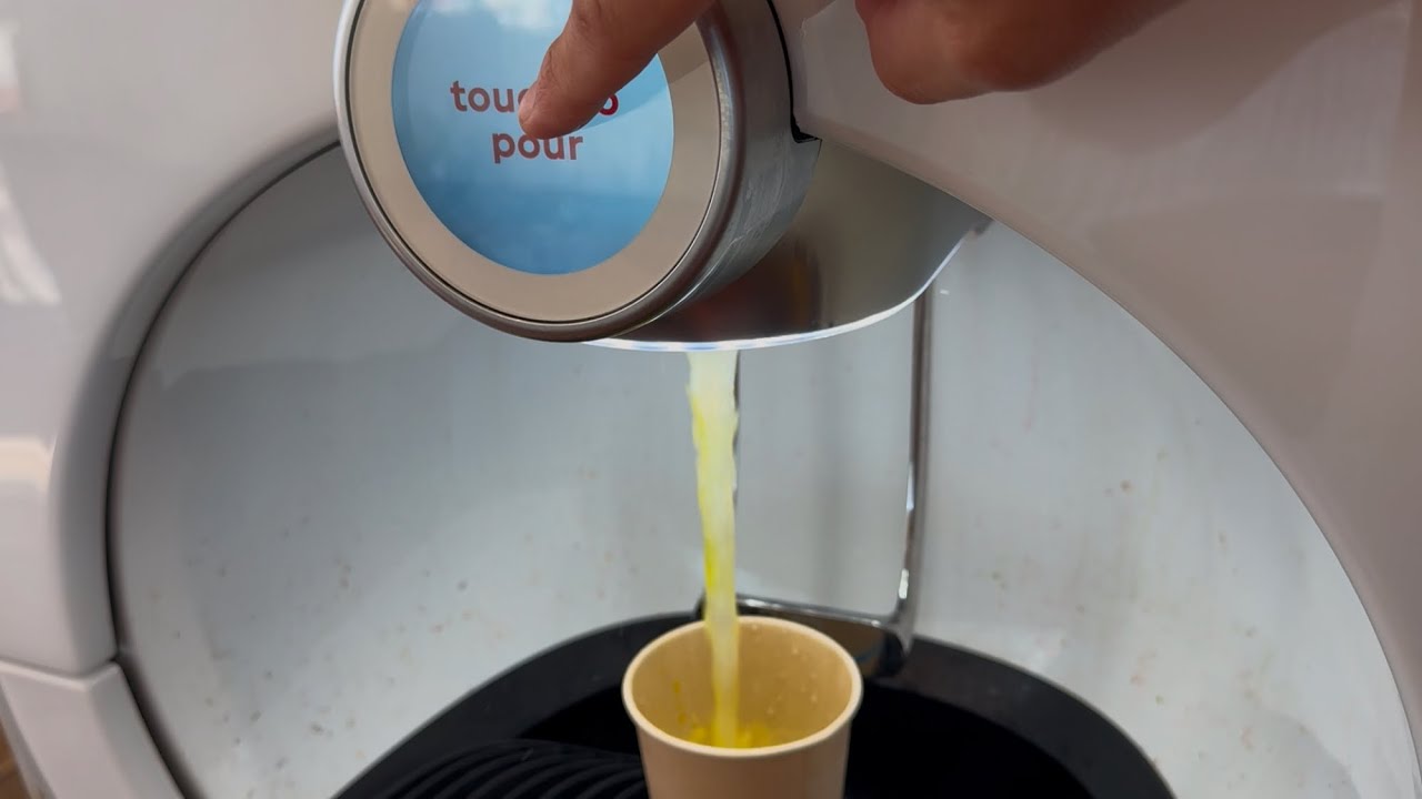 Pouring Sprite Pineapple Soda at Coca-Cola Freestyle Drink Machine ...