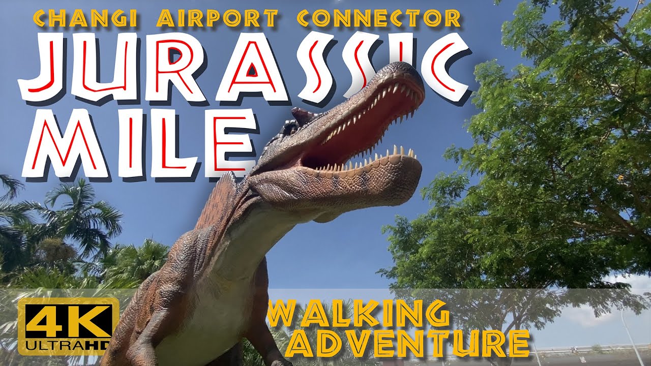 Jurassic Mile Walking Adventure @ Changi Airport Connector - YouTube