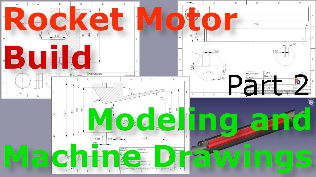 Making Machine Drawings for a Rocket Motor - Build a KNSB (Sugar ...
