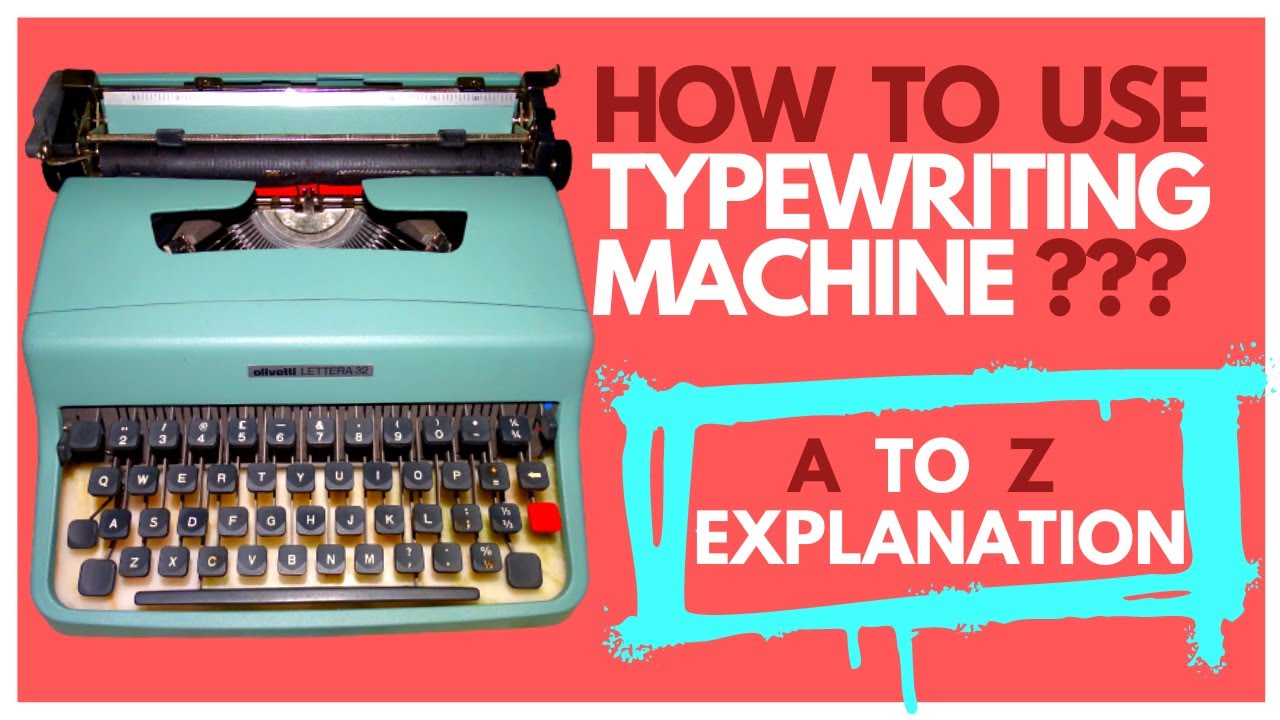 HOW TO USE TYPEWRITING MACHINE ??? | A TO Z EXPLANATION | IN TAMIL ...