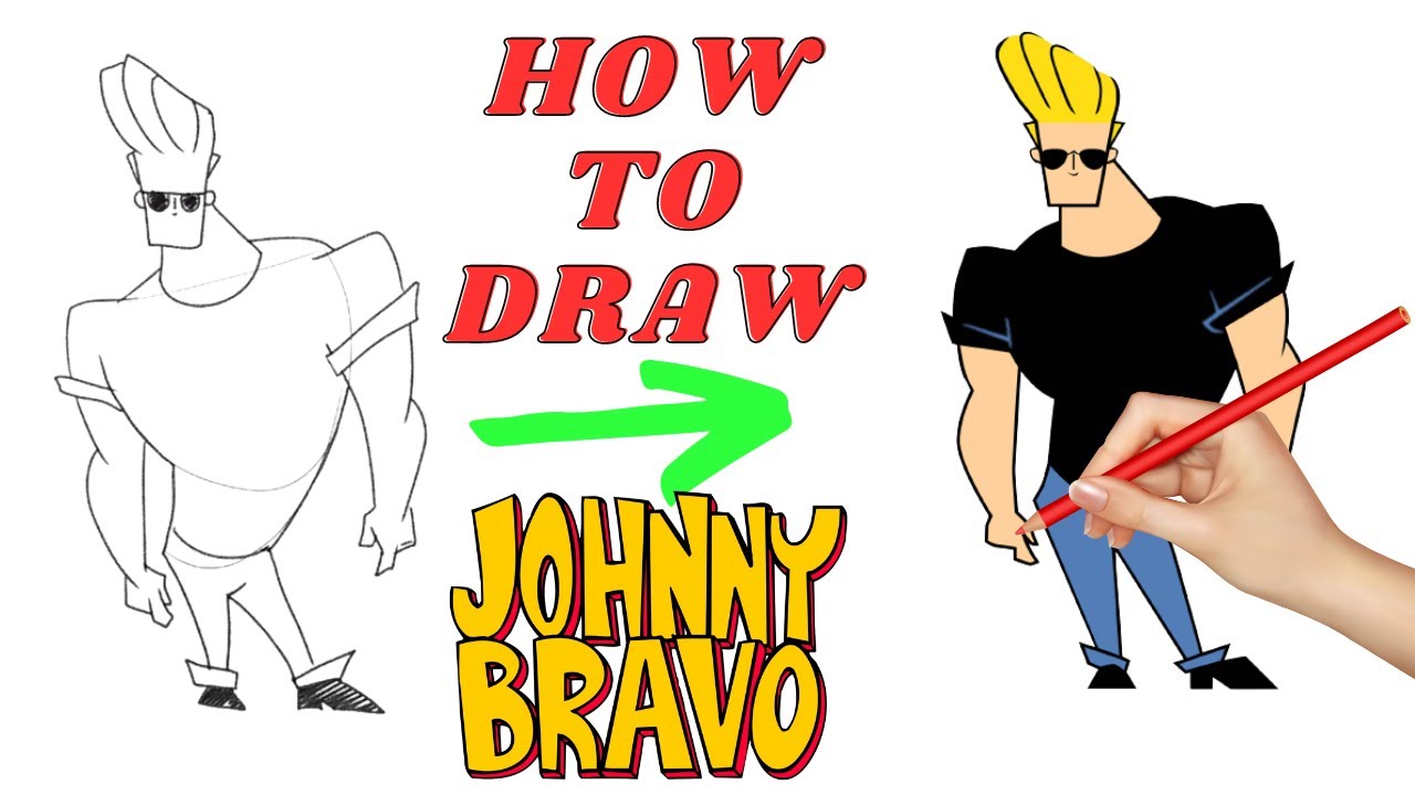 How to draw Johnny Bravo. Step by Step Drawing Tutorials. Drawing ...