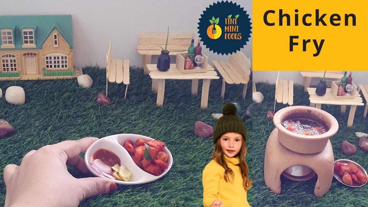 chicken fry recipe |miniature cooking |Tini Mini Foods - YouTube