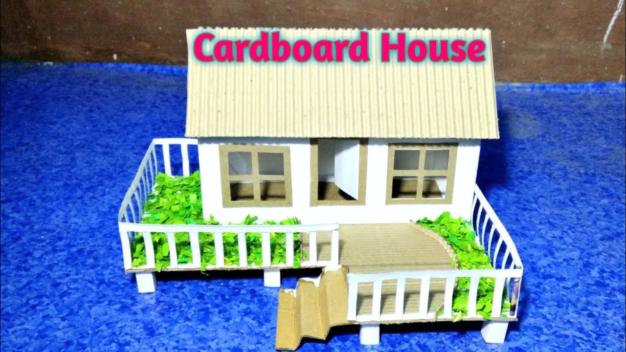Paper house/cardboard house/cardboard craft/diy paper house/paper craft ...
