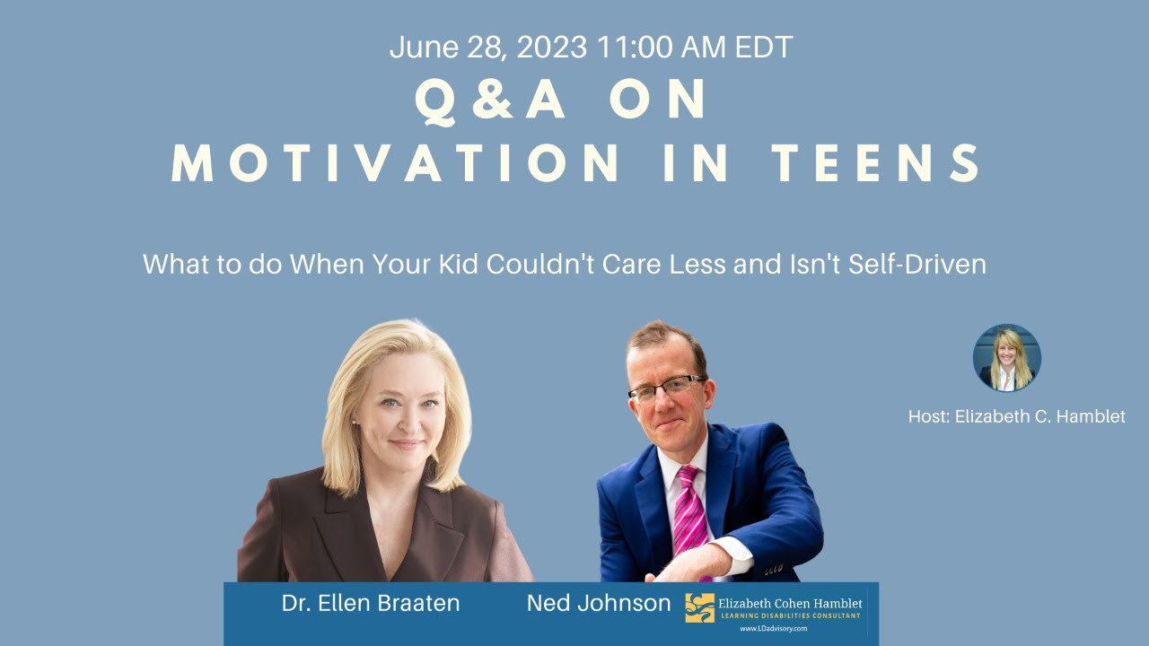 Q&A on Motivation in Teens: What to do When Your Kid Couldn't Care Less ...