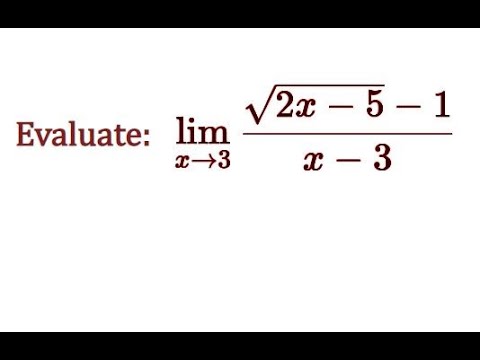 Exercise 2: Evaluating Limits by Rationalizing. - YouTube