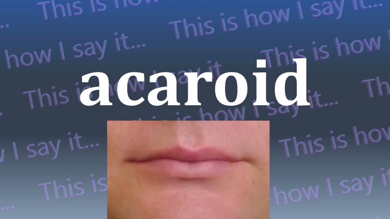 This is How I Say...acaroid - YouTube