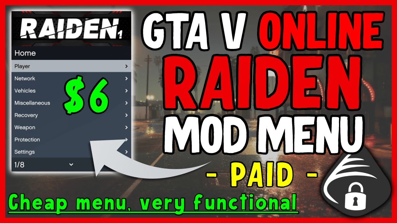 Raiden Mod Menu | PAID GTA V Mod Menu | Very Cheap | Multiple UIs ...