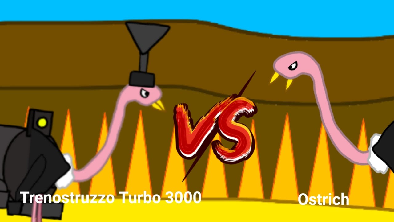 Trenostruzzo Turbo 3000 vs Ostrich | Italian Brainrot birds vs birds ...
