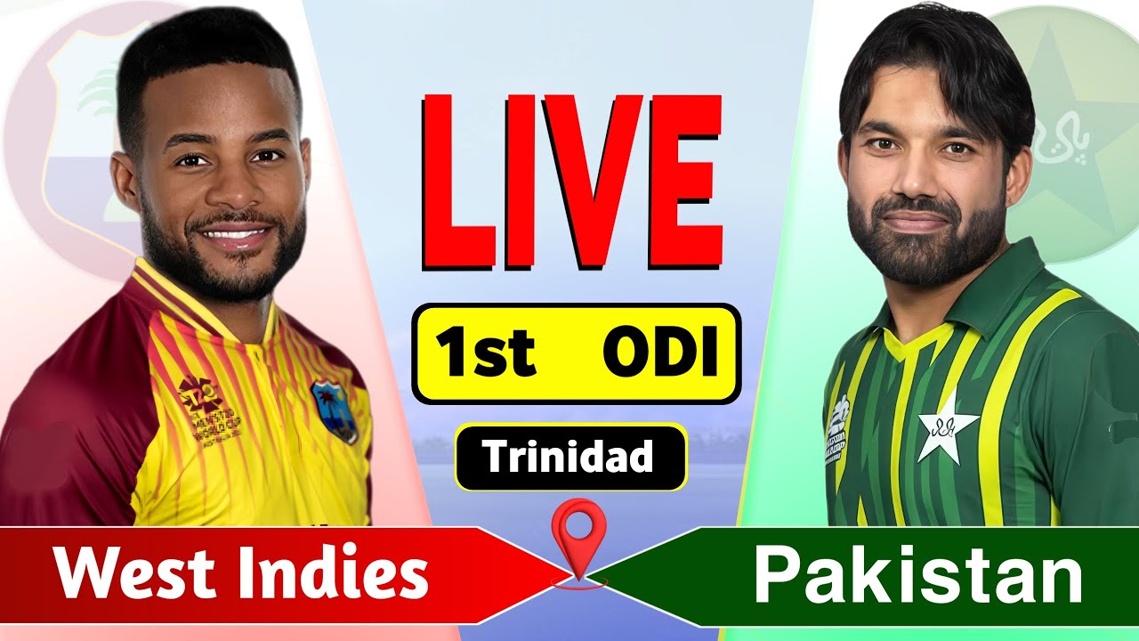 PAK vs WI Live, 1st ODI | Pakistan vs West Indies | Live Cricket Match ...