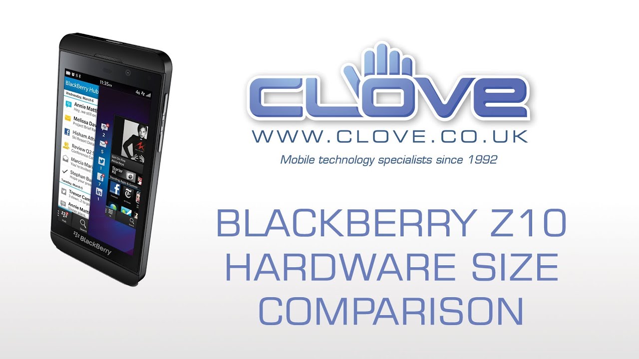 BlackBerry Z10 Hardware Size Comparison - YouTube