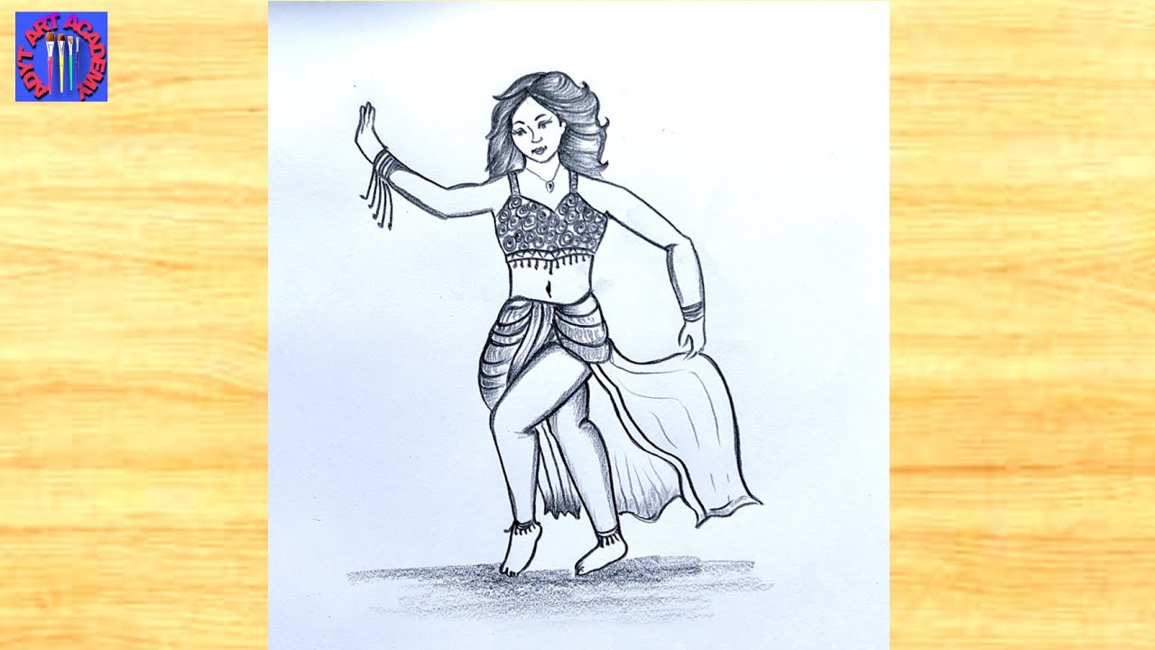 How to draw a belly dance girl | girl drawing tutorial || easy girl ...