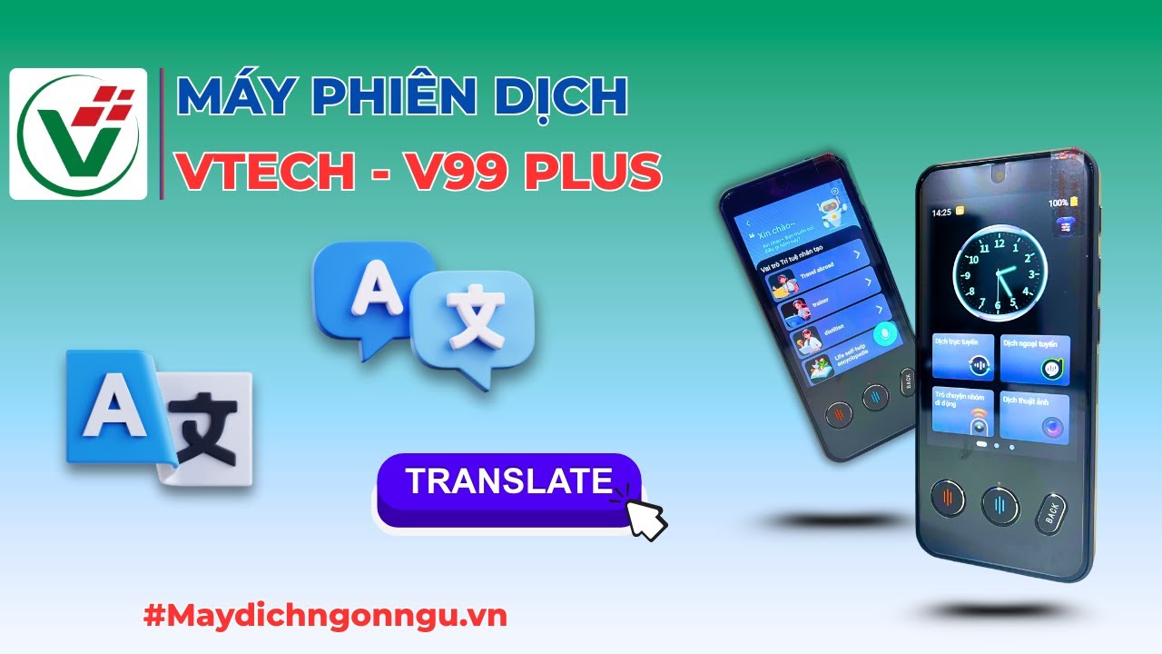 Máy dịch - Máy phiên dịch Vtech V99 Plus phiên bản mới hỗ trợ dịch ...