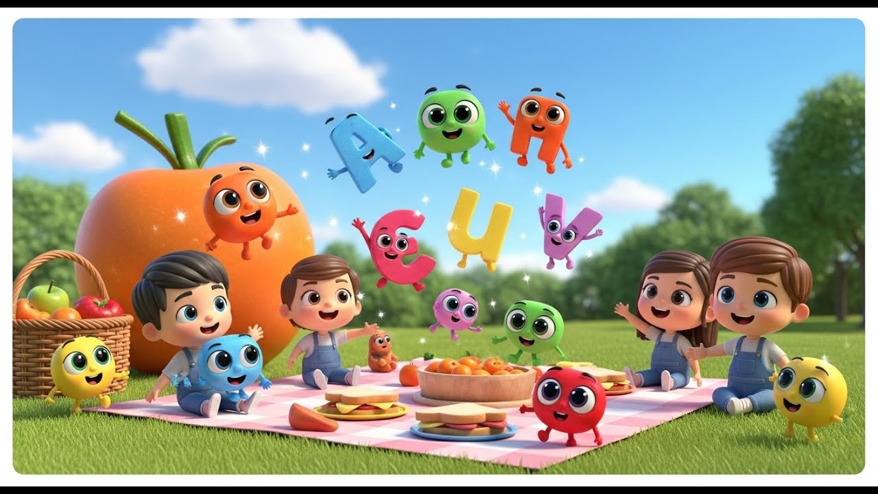 ABC Picnic with Talking Letters 🧺🔤🗣️ | Alphabet Song for Kids | Learn ...