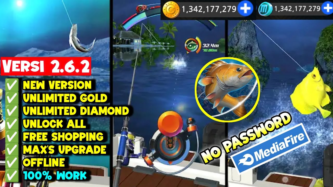 UPDATE FISHING HOOK MOD APK 2025 VERSION 2.6.2 NO PASSWORD | UNLIMITED ...
