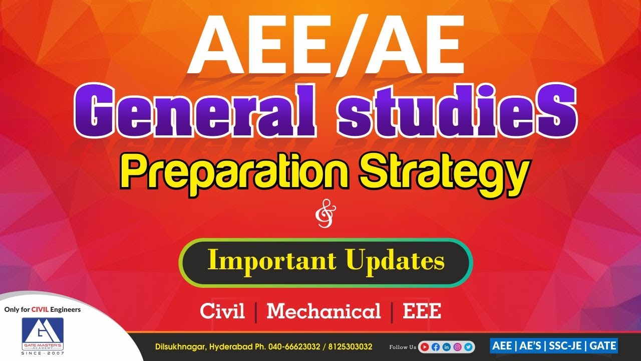 AEE/AE General Studies Preparation Strategy I GM ACADEMY | APPSC ...