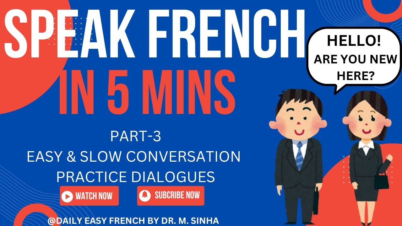 HOW TO LEARN/SPEAK FRENCH🇫🇷IN MINS/A1/A2 SLOW INTRODUCTION CONVERSATION ...