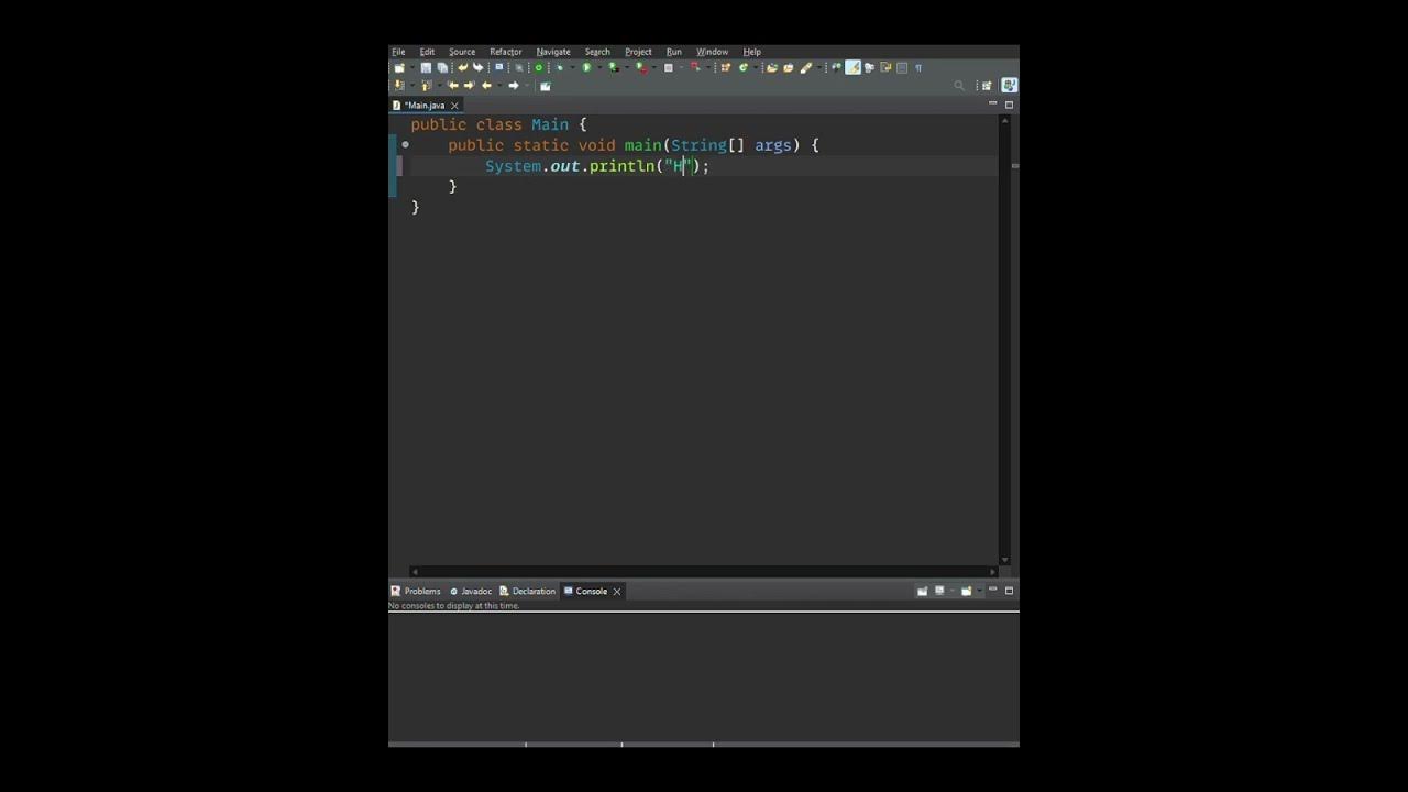 0001 - HelloWorld #java #programming #shorts - YouTube