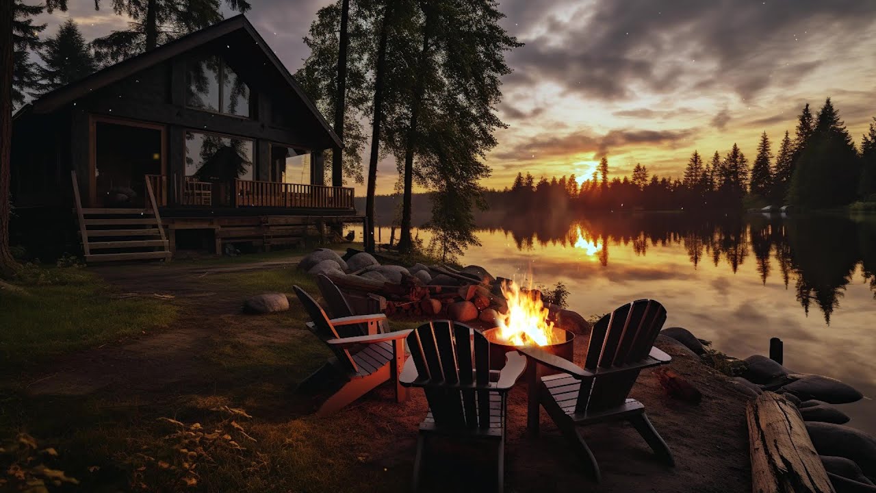 Cozy Campfire Ambience | Relaxing Fire Sounds with Forest Scene for ...