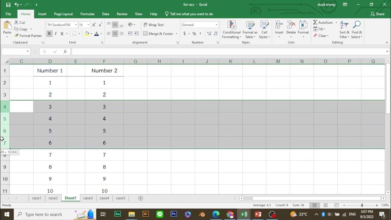 Rows Number after inserting or deleting rows automatically - YouTube