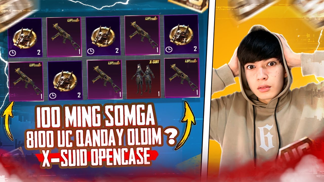 100 MING SO'MGA 8100UC QANDAY OLDIM ?😱 | X-SUID OPENCASE 🔥😍 - YouTube