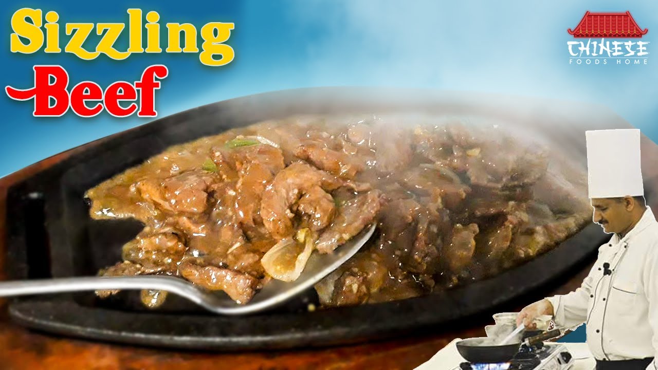 Sizzling beef| Garlic Beef | Chinese Foods Home - YouTube