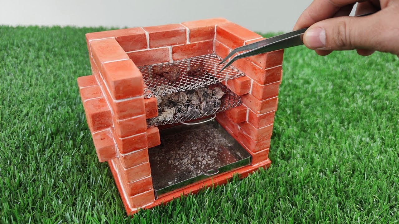 Make an Amazing Mini Barbecue with Mini bricks || Miniature bricks ...