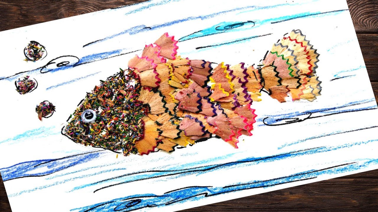 Pencil shaving art ( fish ) II By colourless Nasir - YouTube