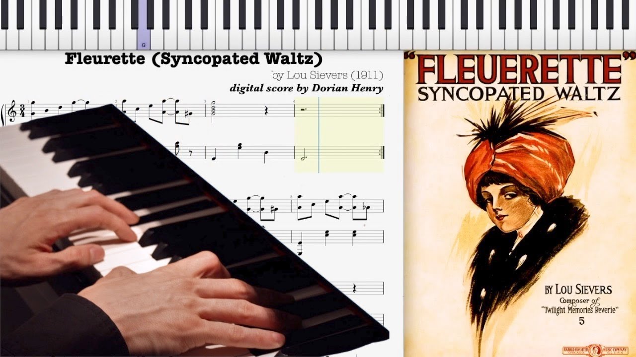 Fleurette by Lou Sievers (1911, Ragtime Waltz) - YouTube