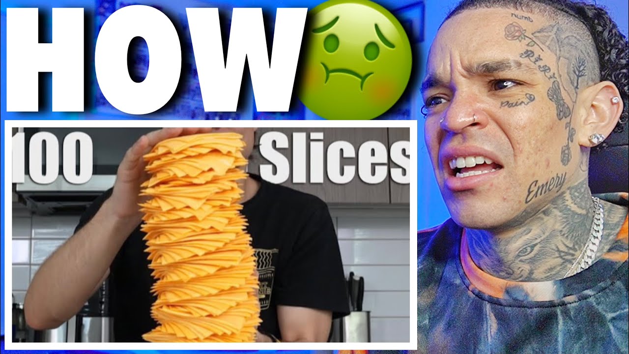Matt Stonie - Eating 100 Layers of Cheese Challenge [reaction] - YouTube