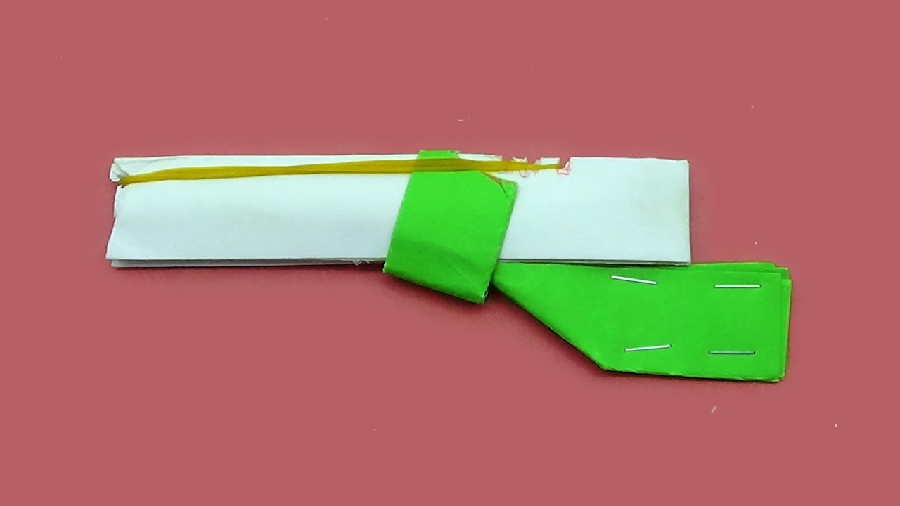 Making Origami Pistol At Home - How To Make a Paper Gun That Shoots ...