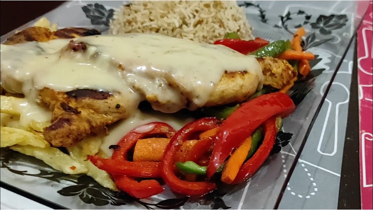 Chicken Steak with White Sauce Resturant Style Easy & Tasty Recipe ...