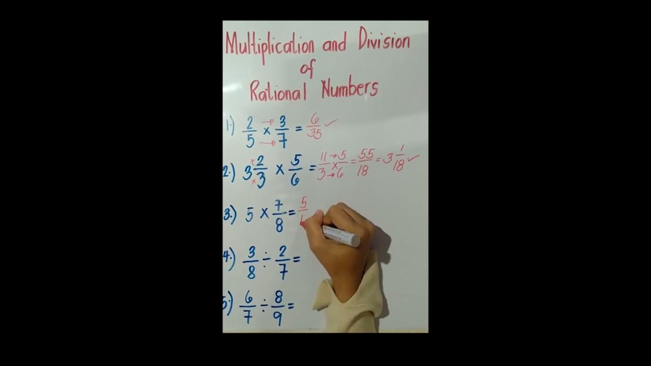 Multiplication and Division of Rational Numbers - YouTube