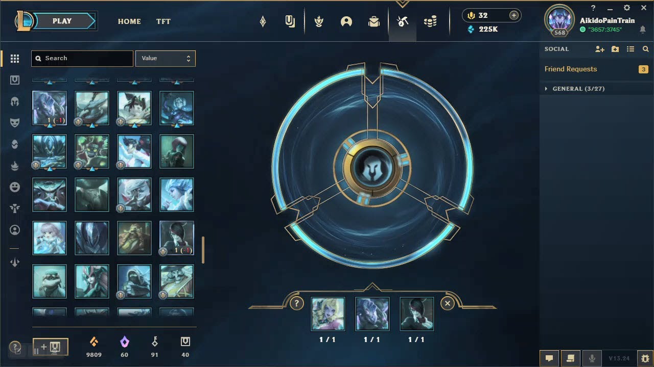 League Of Legends Re-Rolling Three Skin Shards Into One Permanent - YouTube