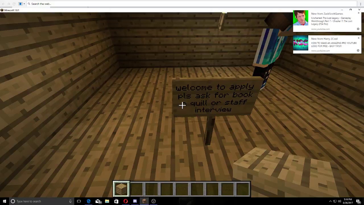 Minecraft server needs staff stream read below - YouTube