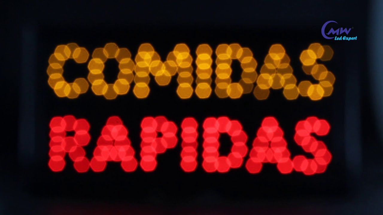 Conoce Nuestro Letrero de Led "Comida Rápida" Para Que Deslumbres Tu ...