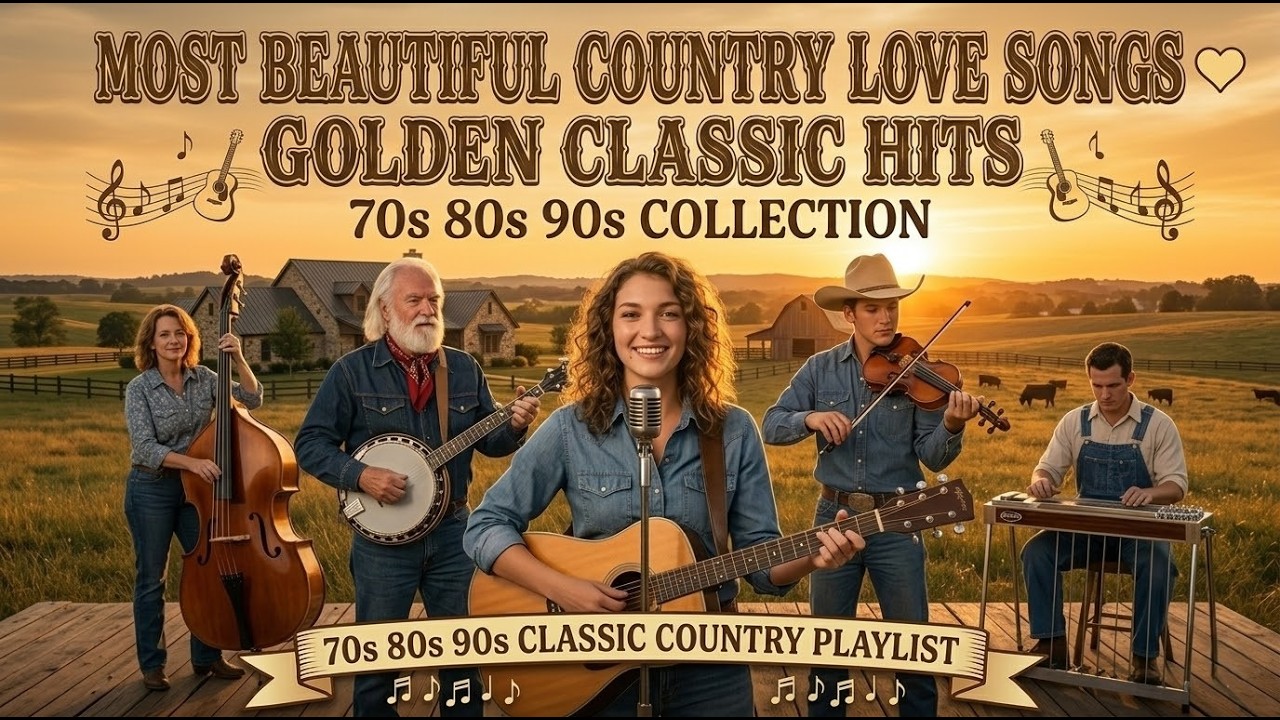 Most Beautiful Country Love Songs 💛 Golden Classic Hits 70s 80s 90s ...