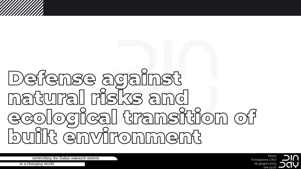 Defense against natural risks and ecological transition of built ...