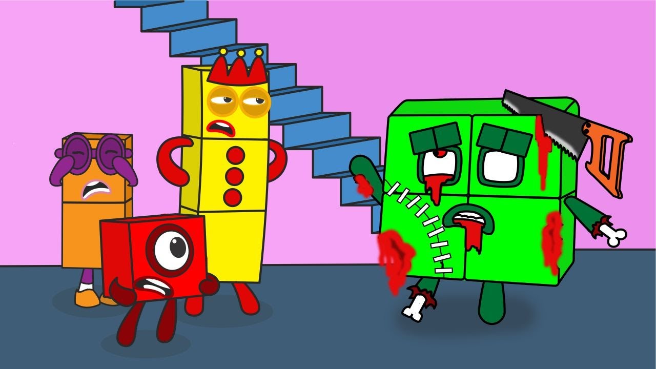 Don't Be Afraid! Numberblocks 2 Phobia Face the Zombies 4 ...