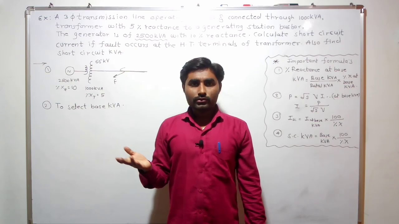 Calculations of short circuit current for Symmetrical fault - YouTube