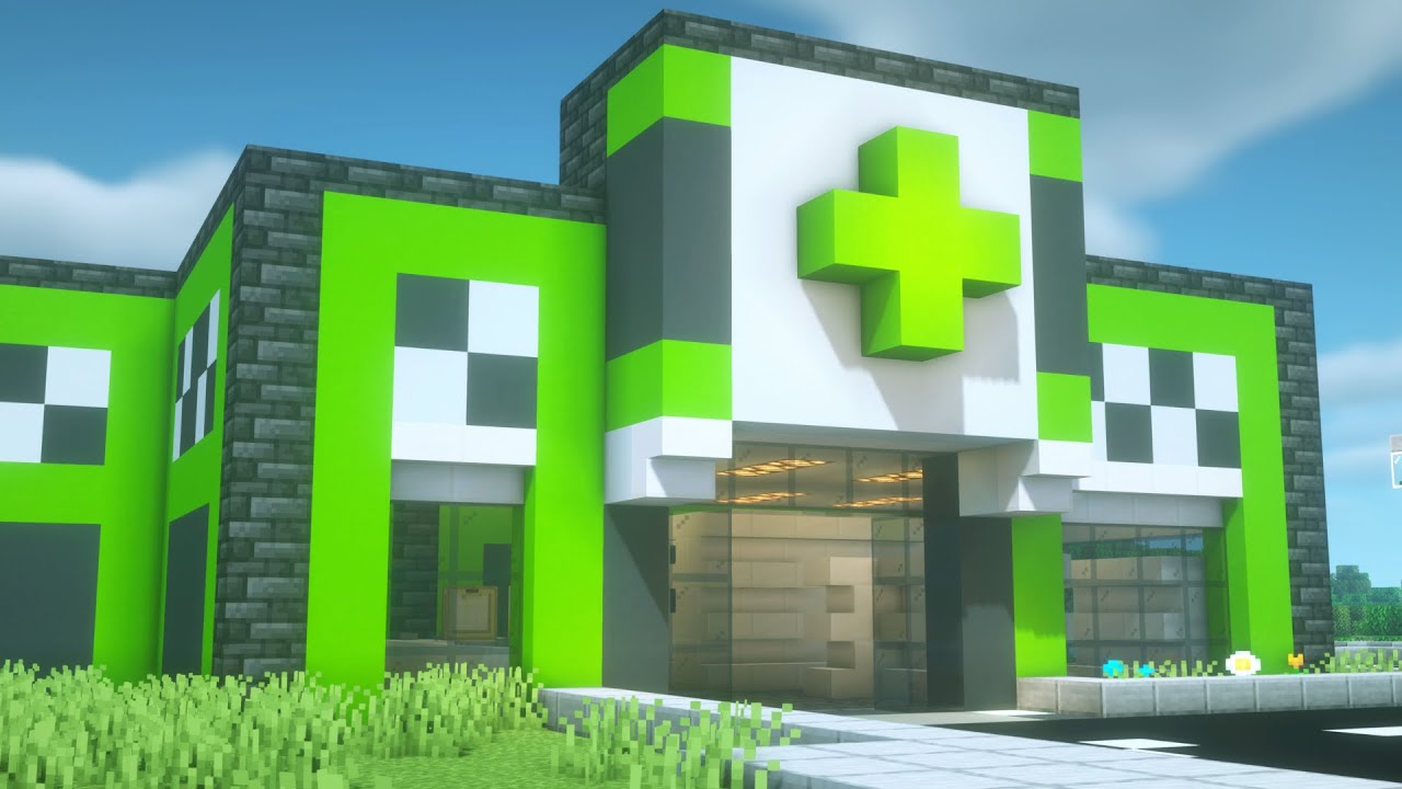 Minecraft Timelapse - La Pharmacie | Moderneville #26 - YouTube