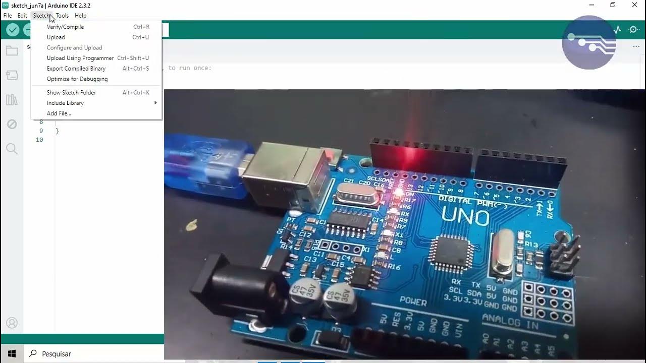 Conectando USB placa Arduino UNO com IDE ao PC reconhecendo a porta COM ...