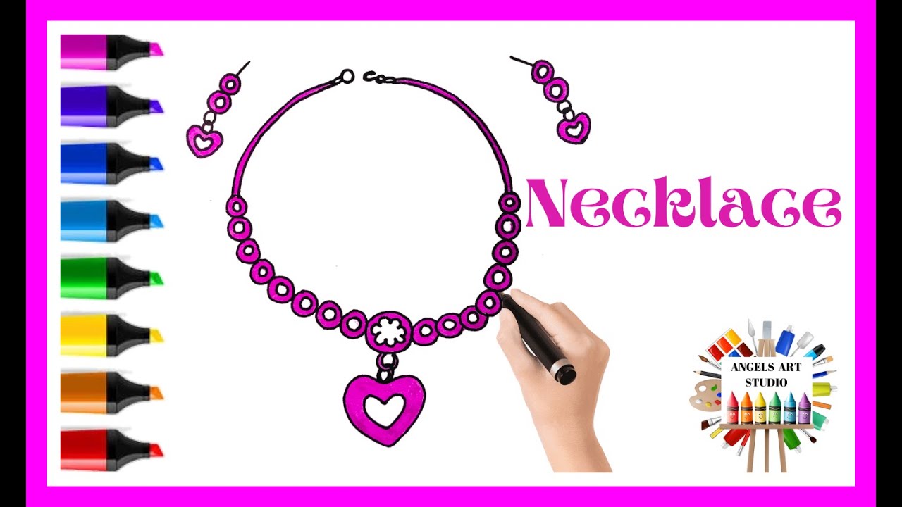 how to draw a necklace | How to draw necklace #shorts - YouTube