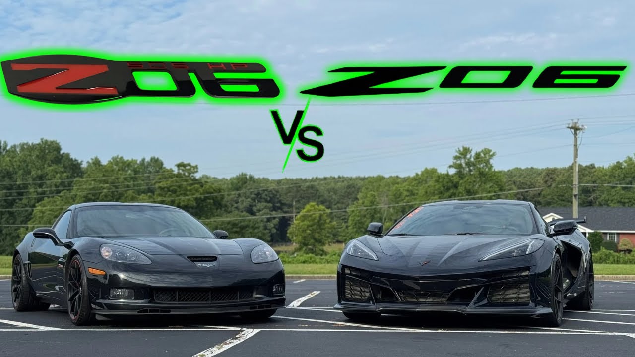 C8 Z06 Corvette vs C6 Z06 Corvette! - YouTube