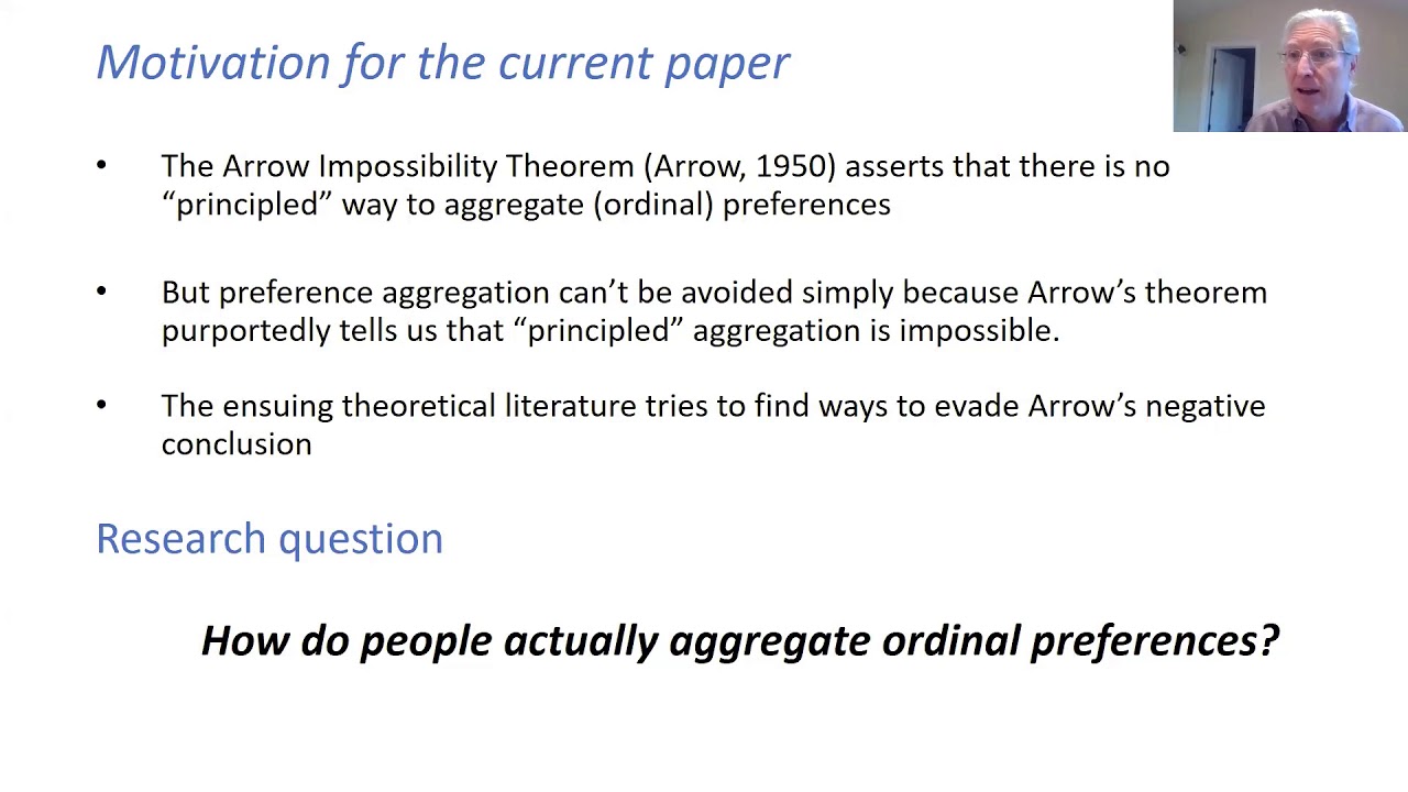 Douglas Bernheim: How Do People Aggregate Ordinal Preferences? - YouTube
