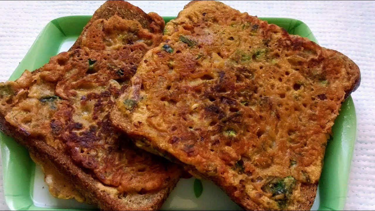 Besan Bread Toast On Tawa/ Bread Toast - YouTube