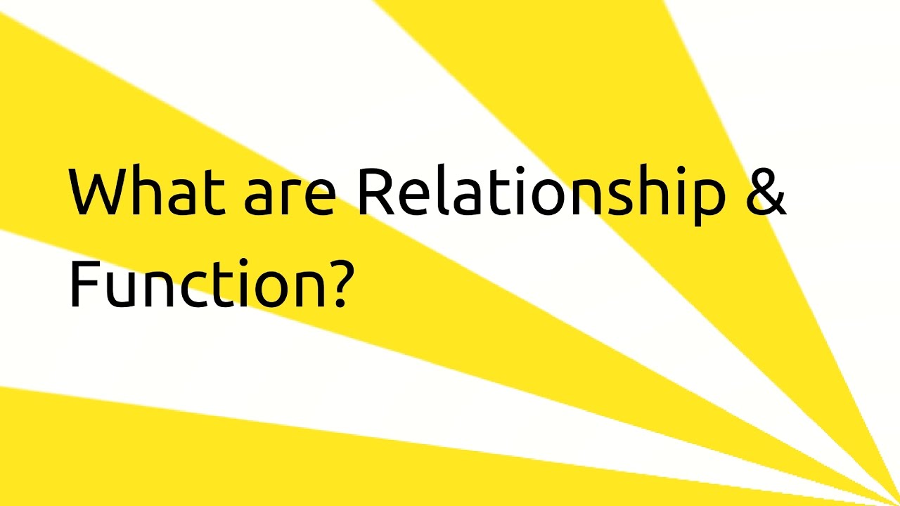 What is relationship & Function | Set, Function, Relationship & Venn ...