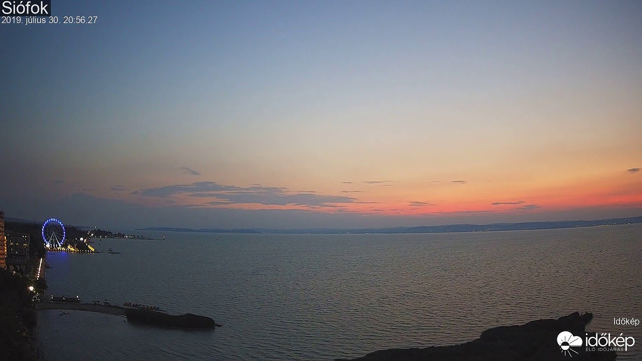 Színes naplemente a Balaton fölött, 2019. július 30. - YouTube