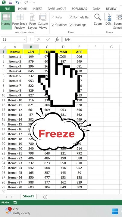 Fix Heading Movement in Excel: Keep Headers in Place While Scrolling #excel - YouTube
