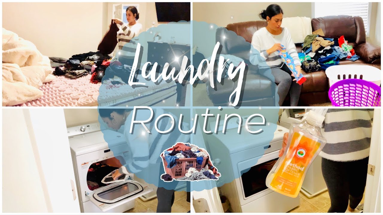 LAUNDRY ROUTINE | FAMILY OF FOUR LAUNDRY ROUTINE - YouTube